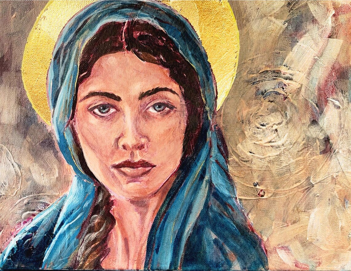 Virgin Mary Notecards: Set of 5 Faith-inspired Art Cards - Etsy