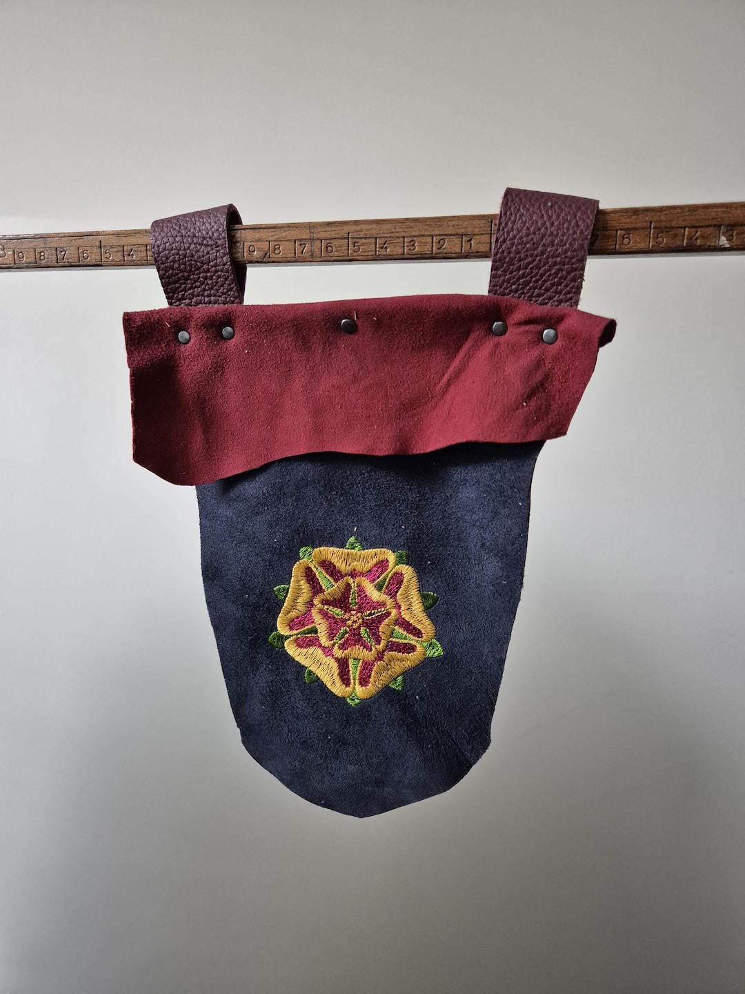 Medieval Clothing Leather Mini Banner With Tudor Rose Embroidery ...