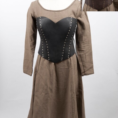 Leather Armor Corset Juno For Larp Costume Etsy