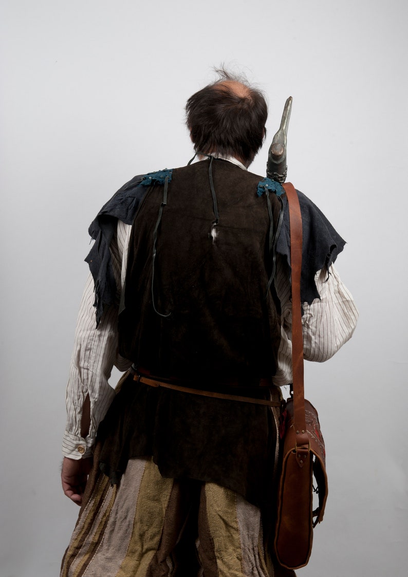 Large Leather Shoulder Bag Larp Costume Accessory Alchemist - Etsy