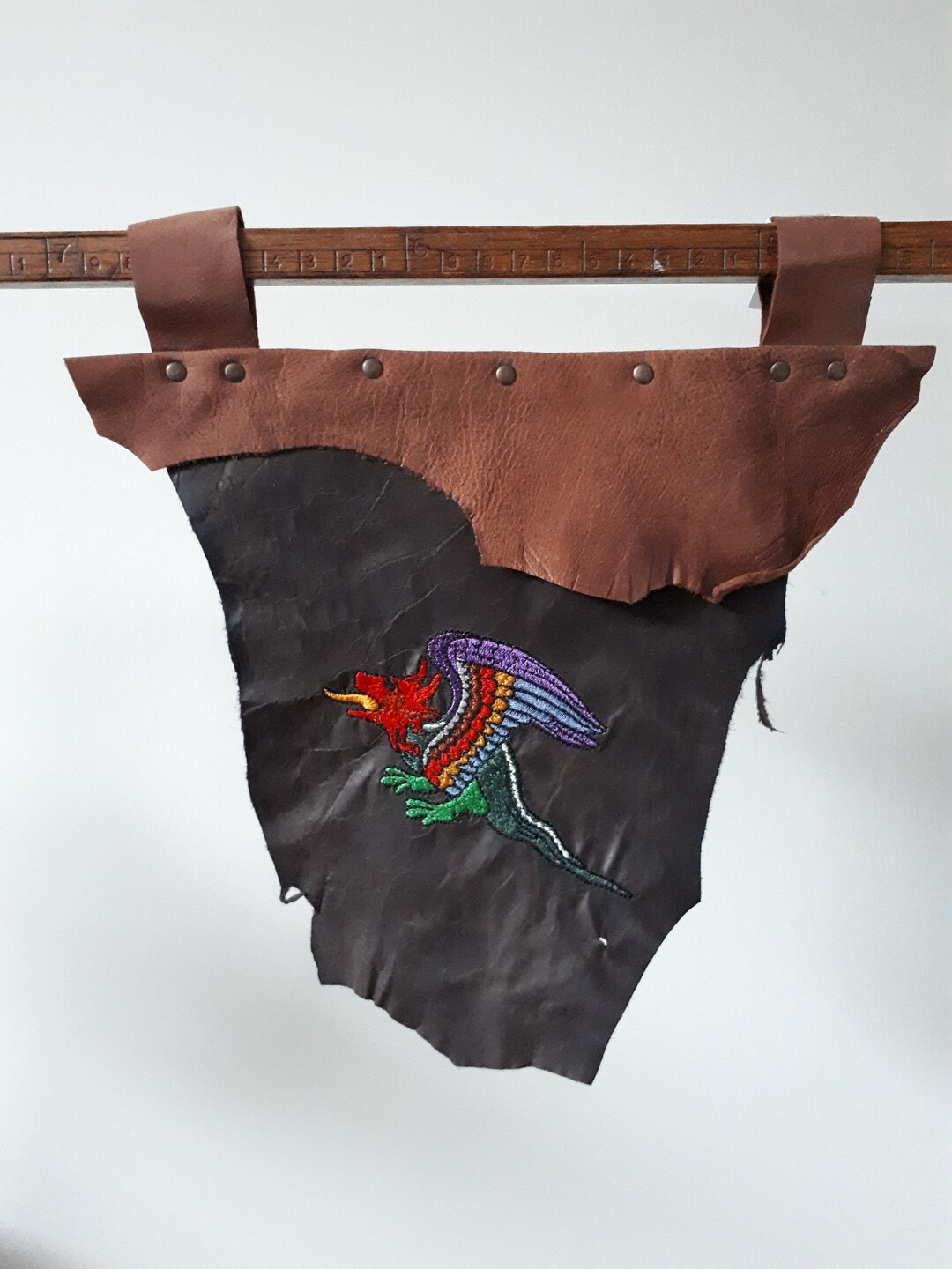 Medieval Clothing Leather Mini Banner With Basilisk Embroidery ...