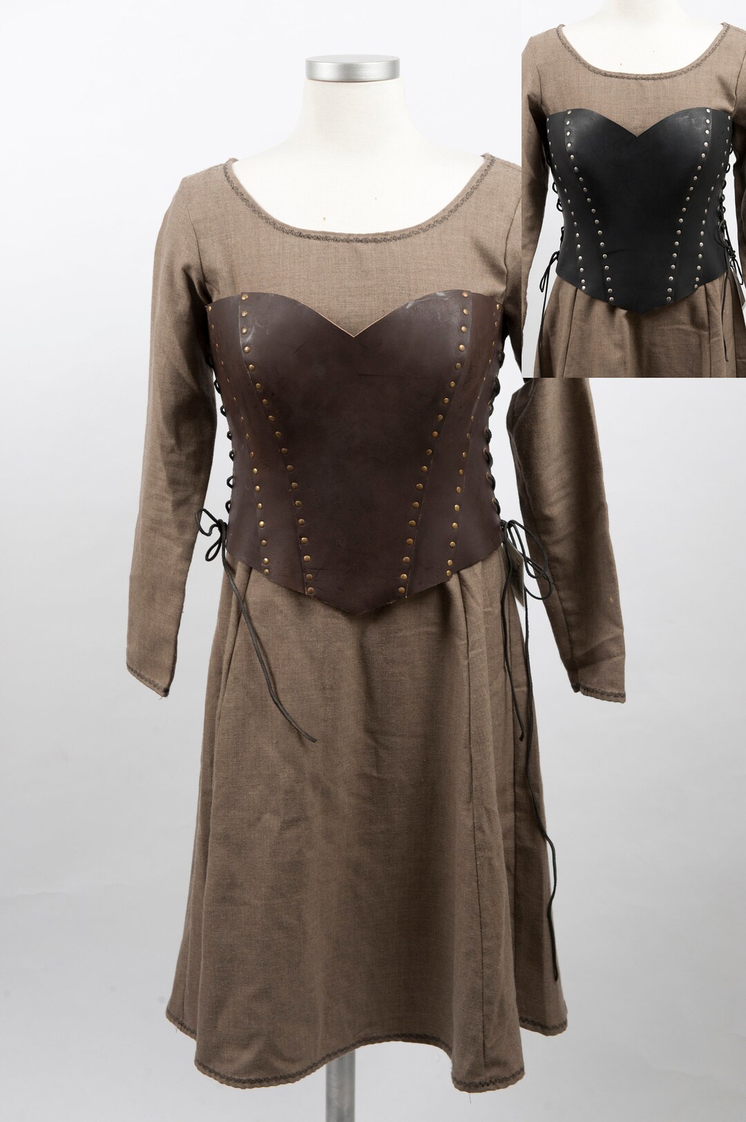 Larp Leather Armor for Women L XL Ladies Leather Corset Woman - Etsy