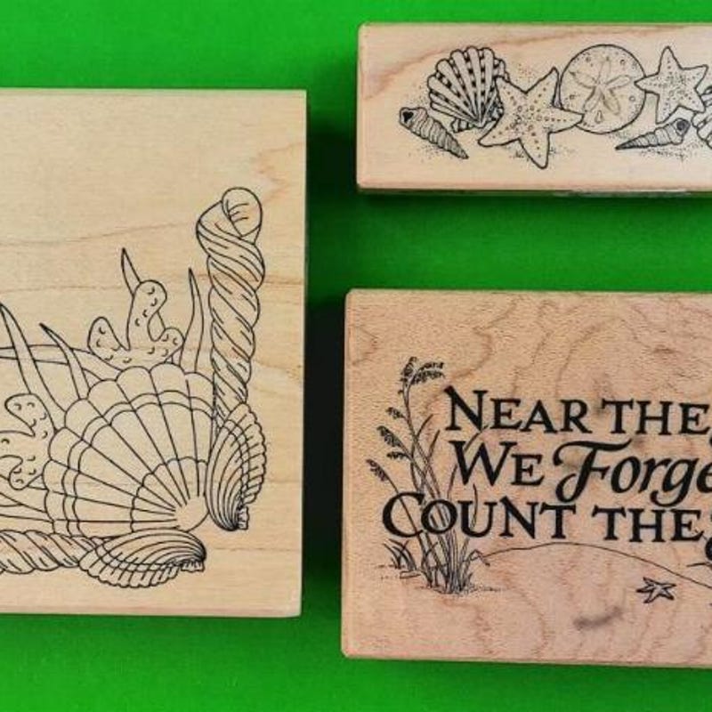 Beach Rubber Stamp - Etsy