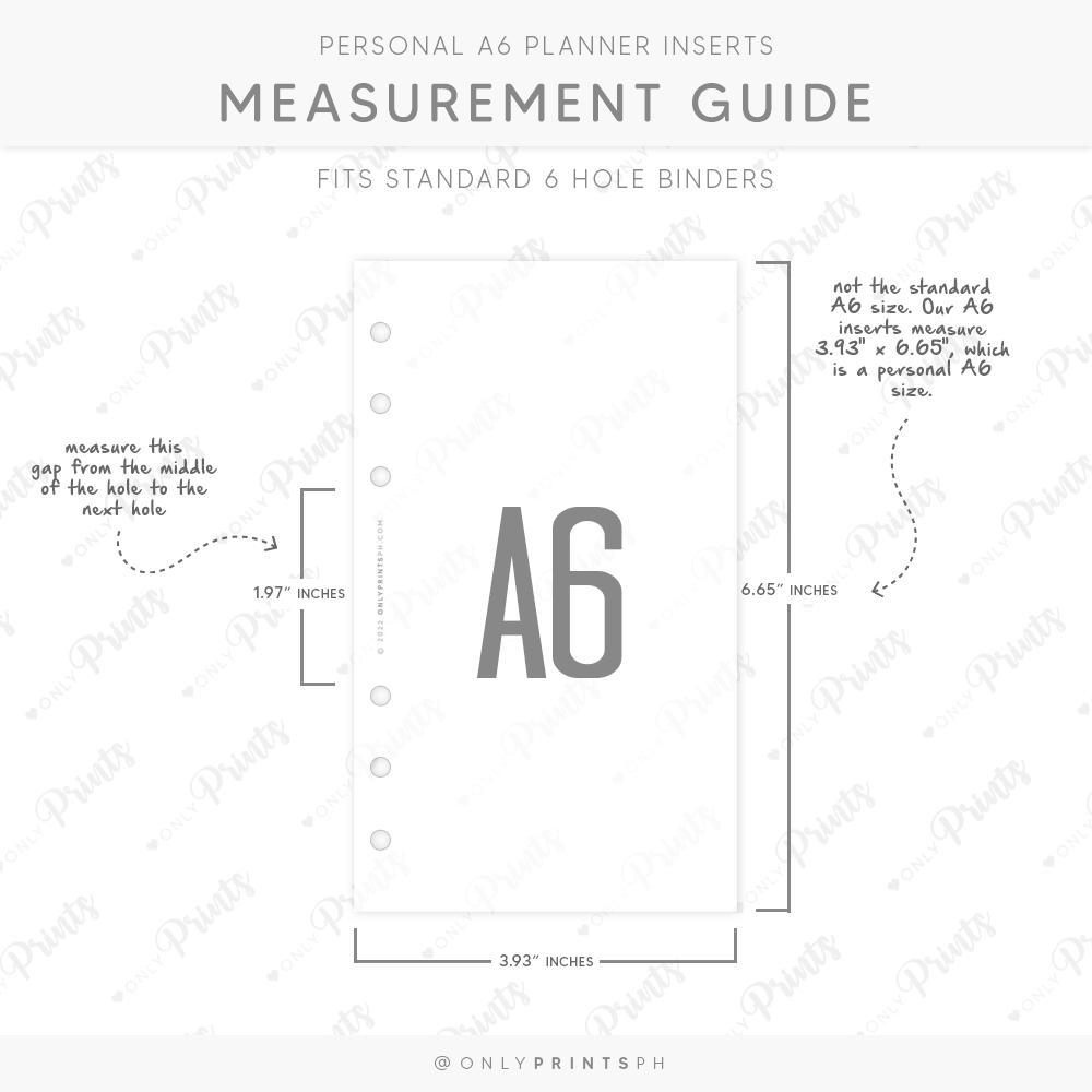 PRINTED Personal A6 My Day Planner Inserts, 30 Sheets, 3.93" X 6.65 ...