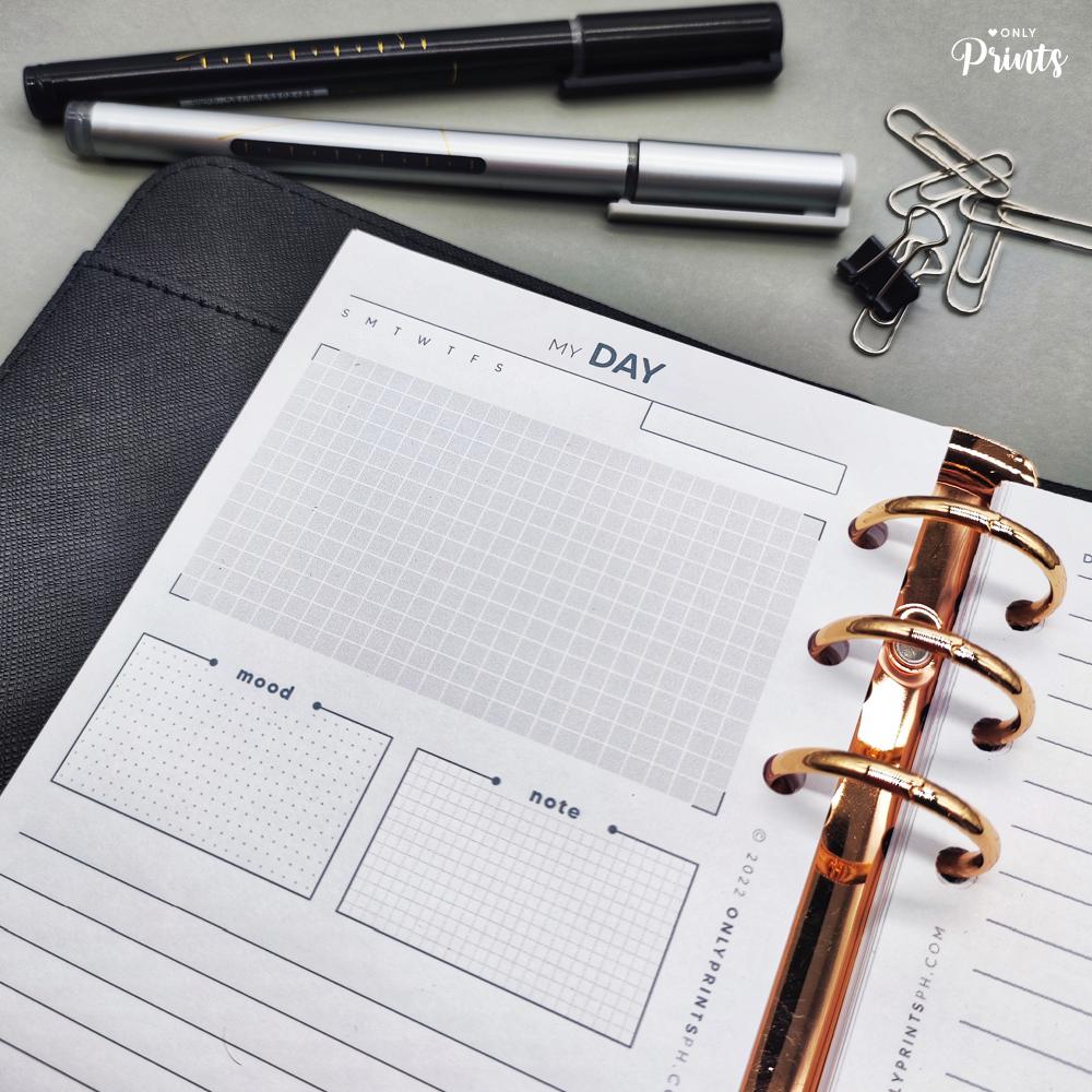 PRINTED Personal A6 My Day Planner Inserts, 30 Sheets, 3.93" X 6.65 ...