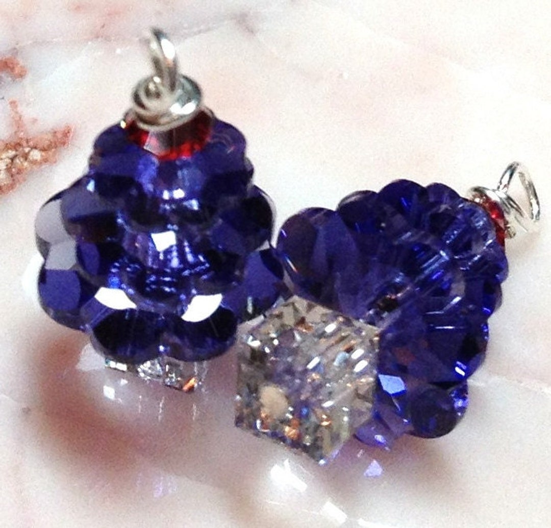 Purple Christmas Tree Earrings. Classy, Not Tacky. You Choose Ear Wire ...