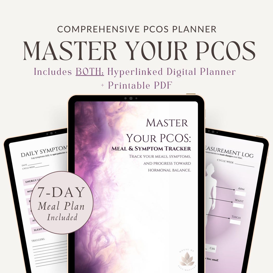 PCOS Planner Journal & Symptom Tracker — Meal Planner, Diet Plan ...