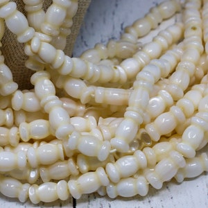 Shaped Shell Tube Beads, Natural Shell Beads, Shell Spacer Beads, Qty ...