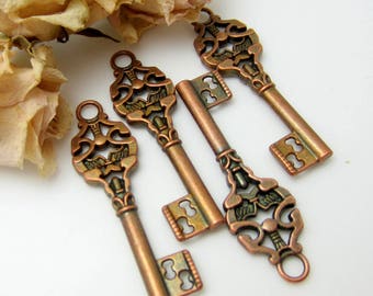 Copper Skeleton Key - Etsy