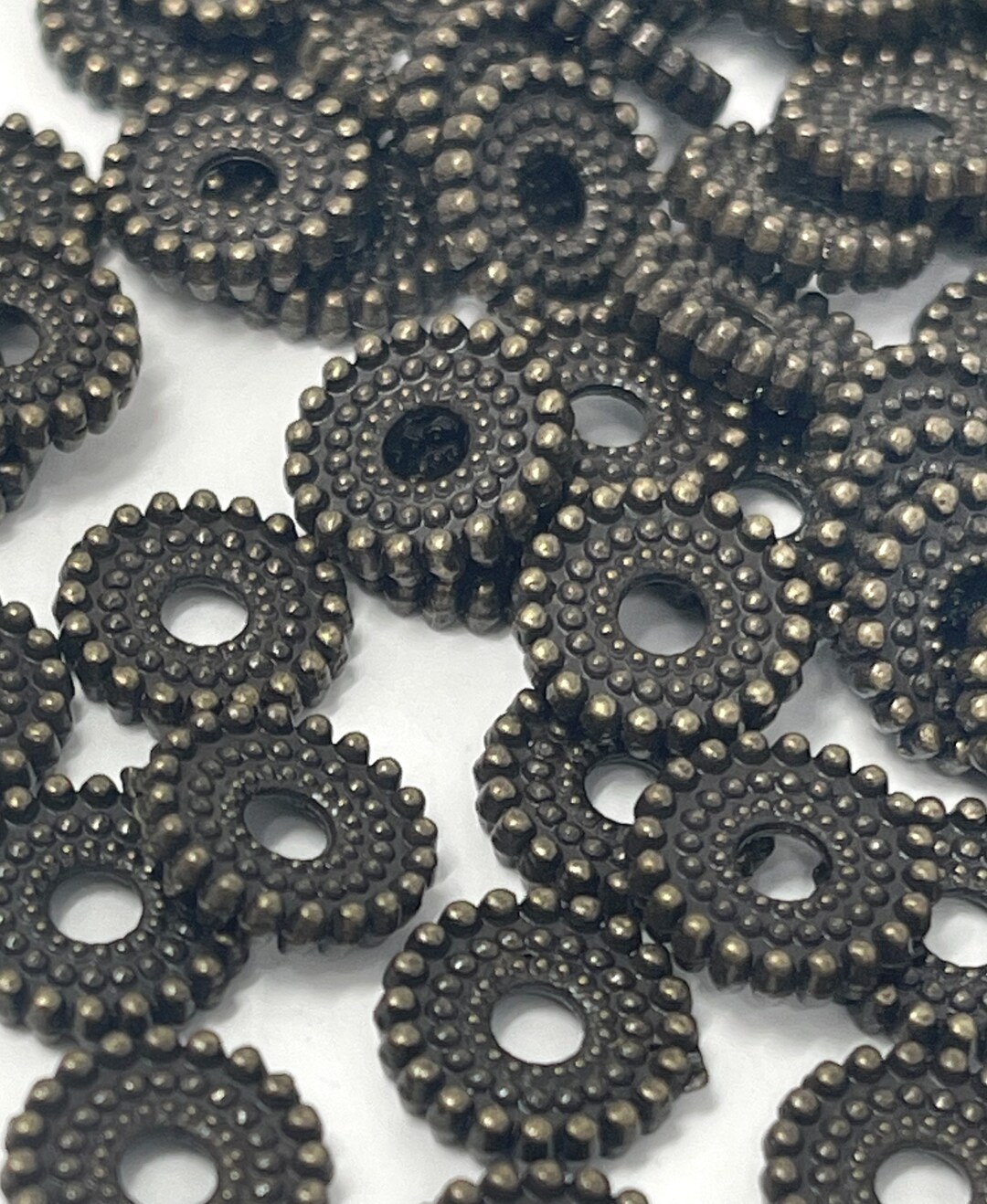 Dark Bronze Disk Spacer Beads, Bronze Spacer Beads, Bronze Jewelry ...