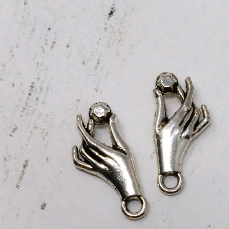 Silver Hand Charm - Etsy