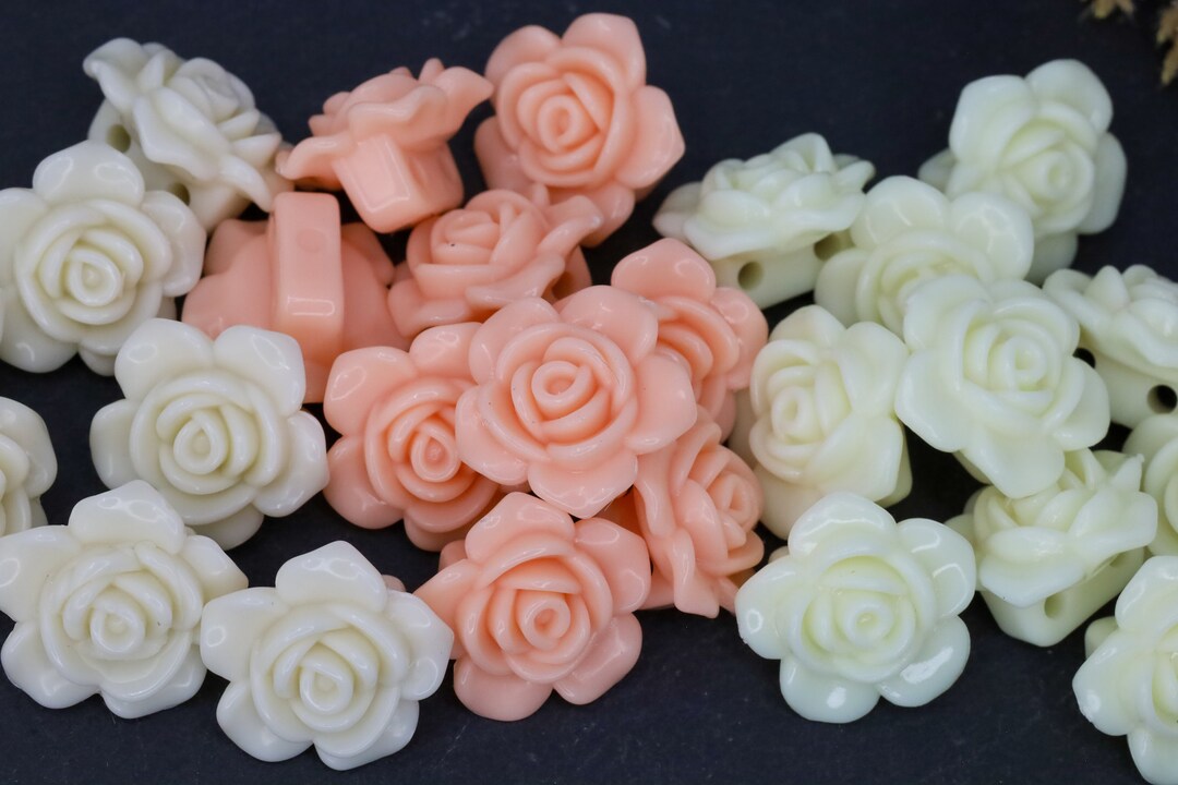 Large Rose Resin Slider - Multi Strand Slide - Rose Slide Jewelry - DIY ...