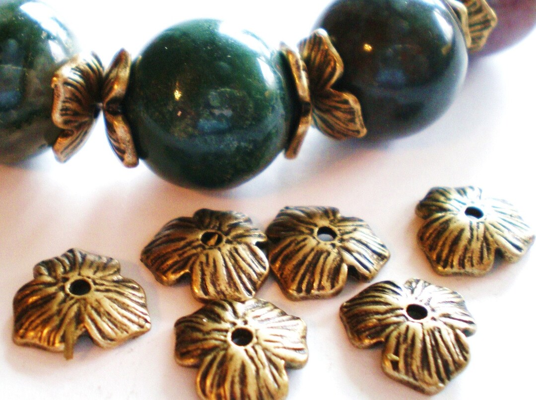 Bronze Metal Bead Caps, Bronze Bead Spacers, Bronze Jewelry Qty 30 - Etsy