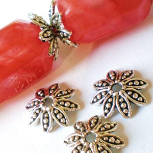 30 Bead Caps Antique Silver Bali Bead Caps DIY Jewelry Supply - Etsy