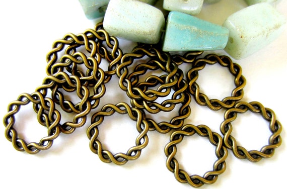 18 Antique Bronze Connector Links Jewelry Making Metal | Etsy