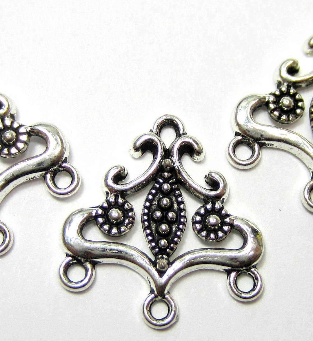 Silver Jewelry Connectors Antique Silver Chandeliers Links Jewelry ...