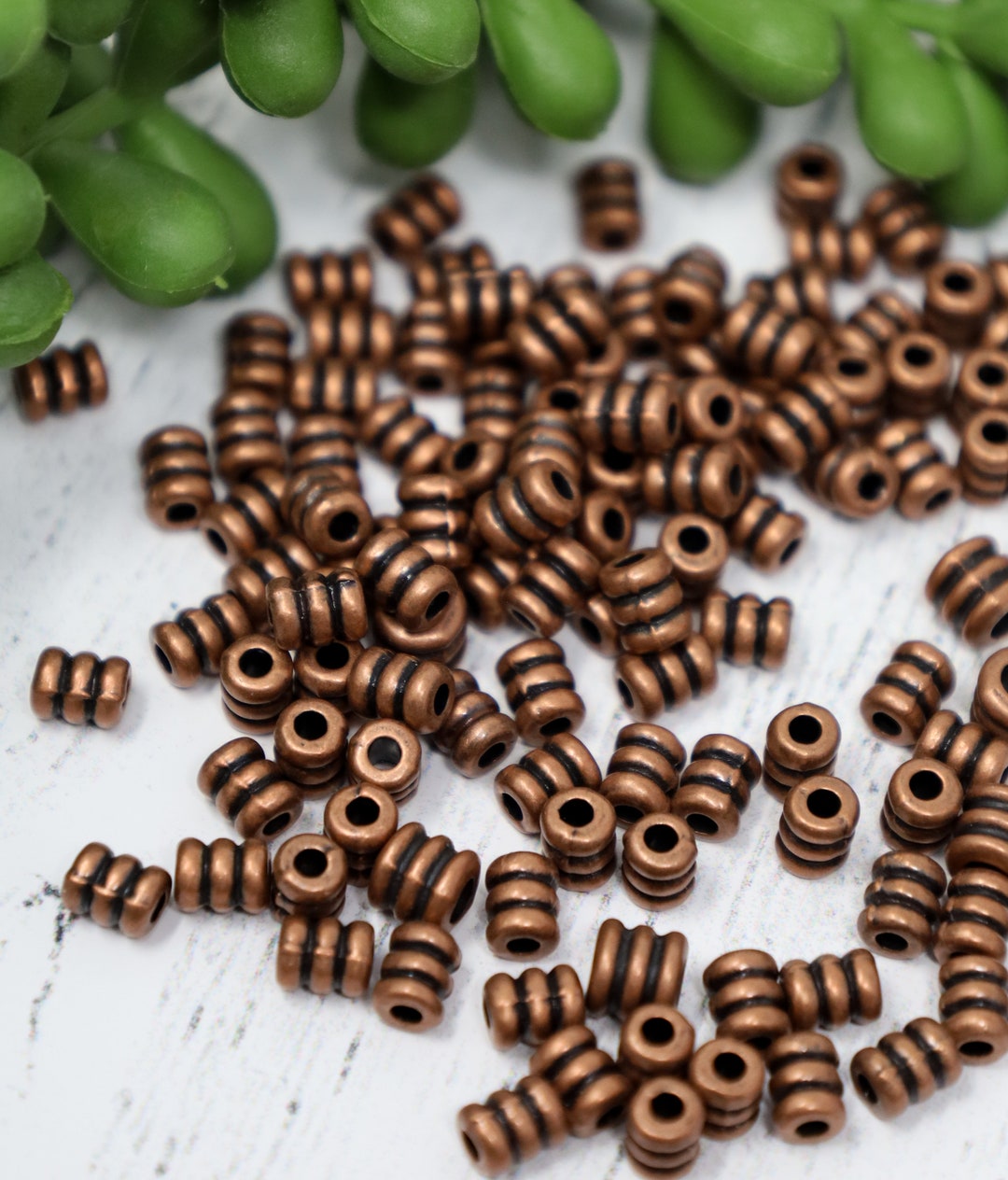 30 Copper Ringed Spacer Beads, Copper Metal Beads, Copper Jewelry - Etsy