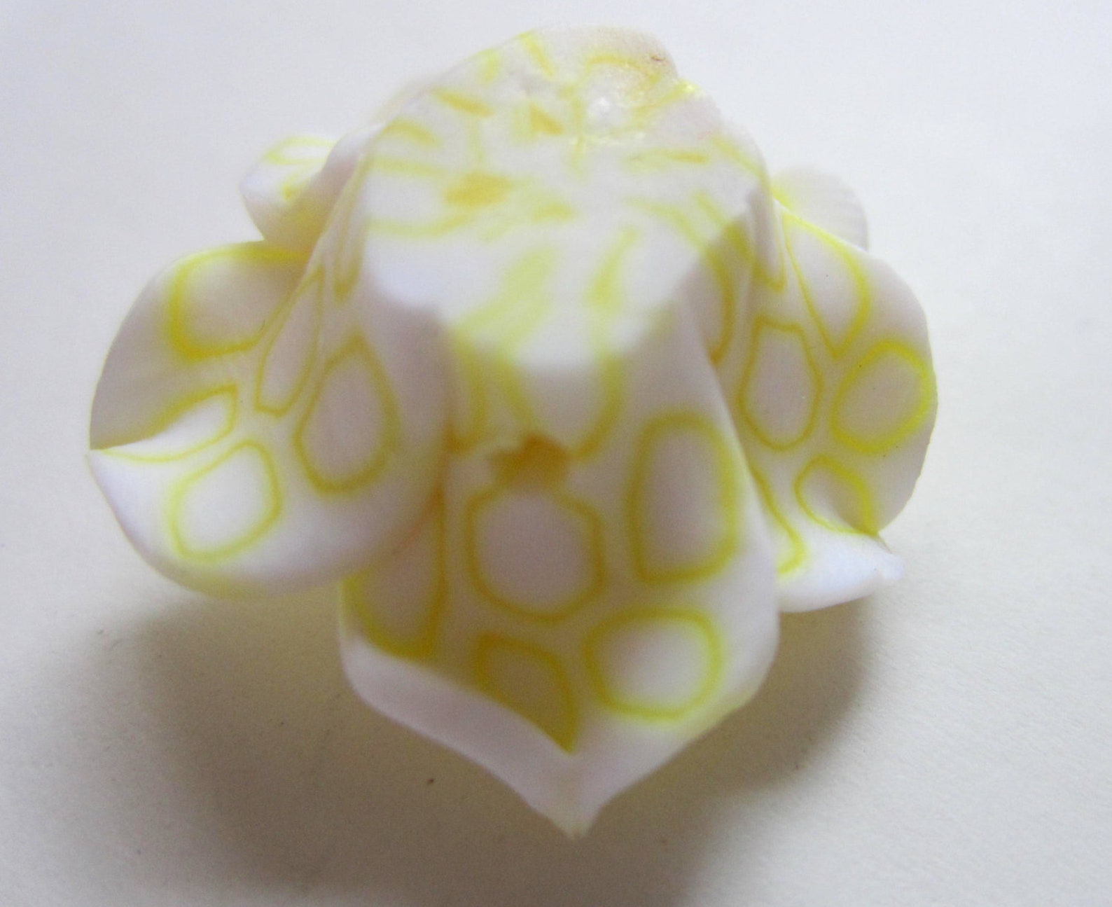 Fimo Yellow Pattern Rose Beads 6 - Etsy
