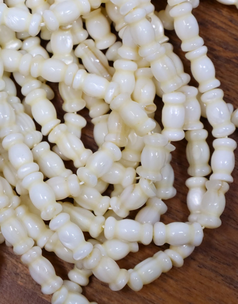 Shaped Shell Tube Beads, Natural Shell Beads, Shell Spacer Beads, Qty ...