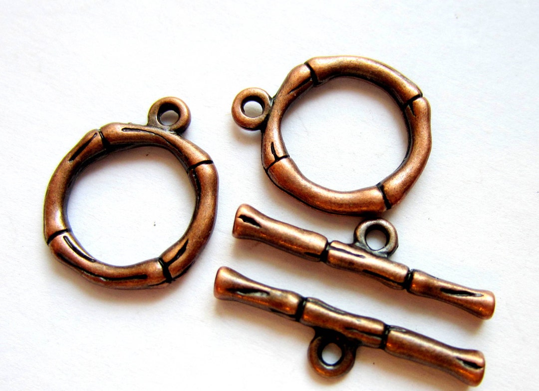 Antique Copper Toggle Clasps, 18mm Rings With 26mm T-bars for Bracelets ...