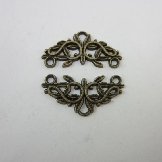 18 Connector Links Antique Bronze Jewelry Connectors Jewelry - Etsy