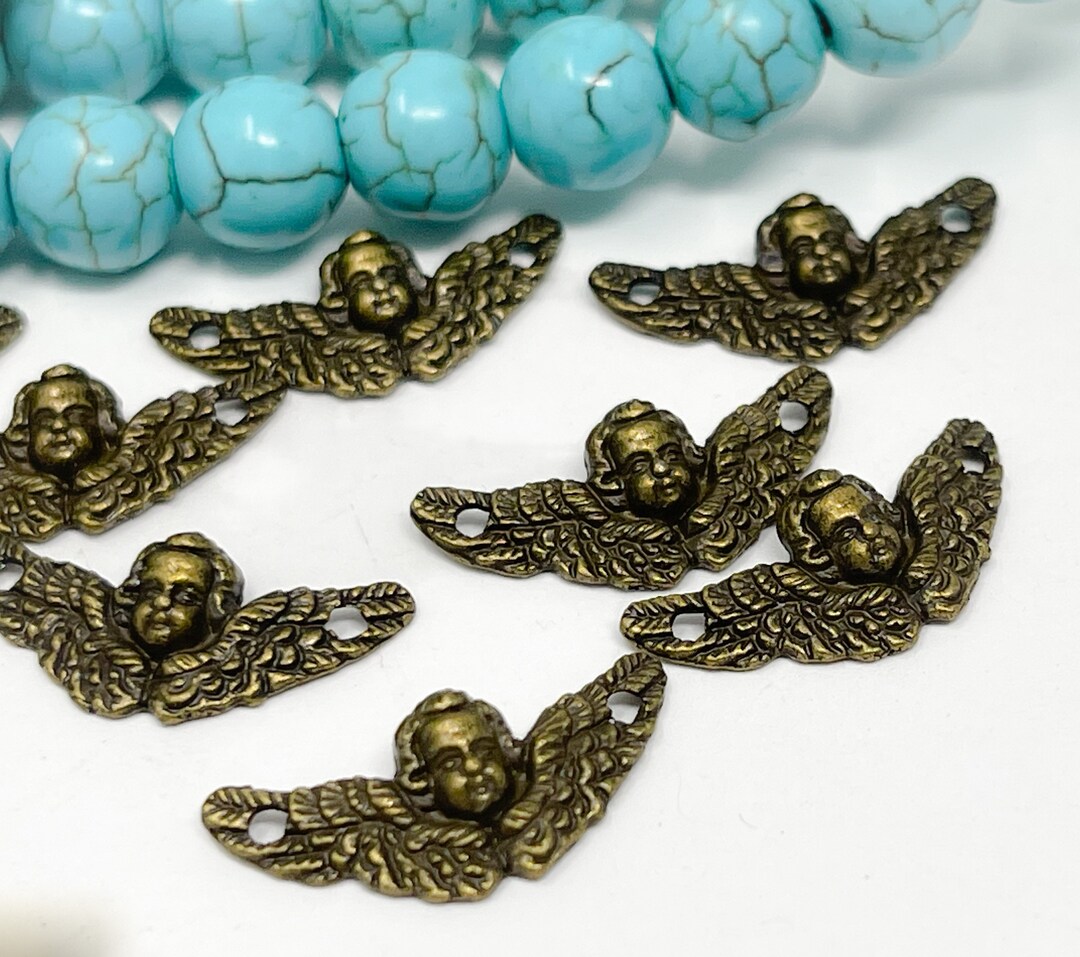 16 Bronze Angel Connector Pendant - Etsy