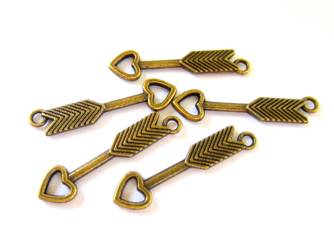 Arrow Charms Antique Bronze Pendants No Lead No Nickel 30mm X 7mm Qty ...