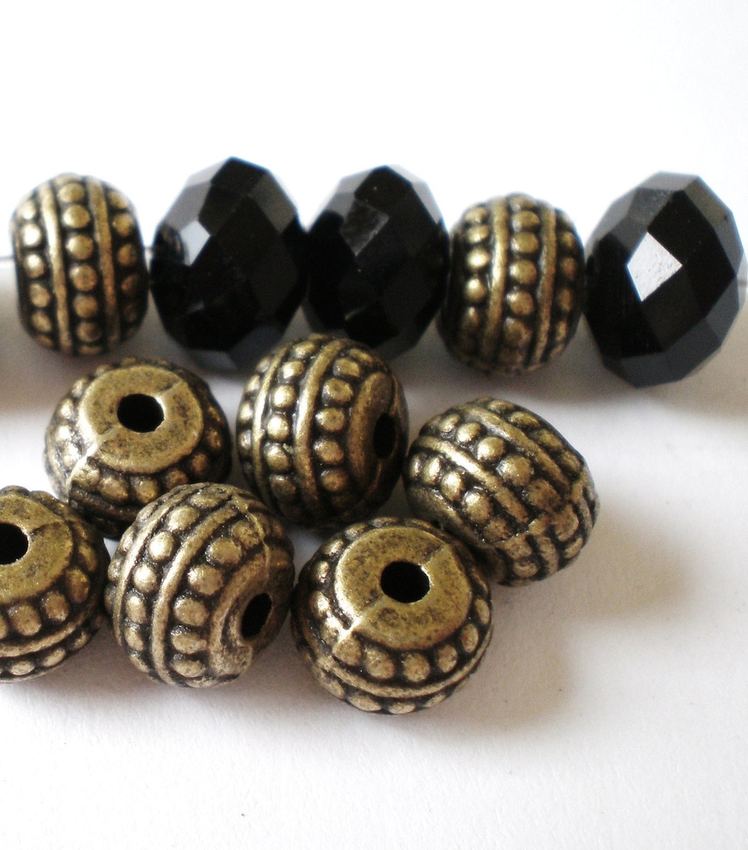 20 Bronze Metal Beads Rondelle 4mm 6mm 883Y PP5 - Etsy
