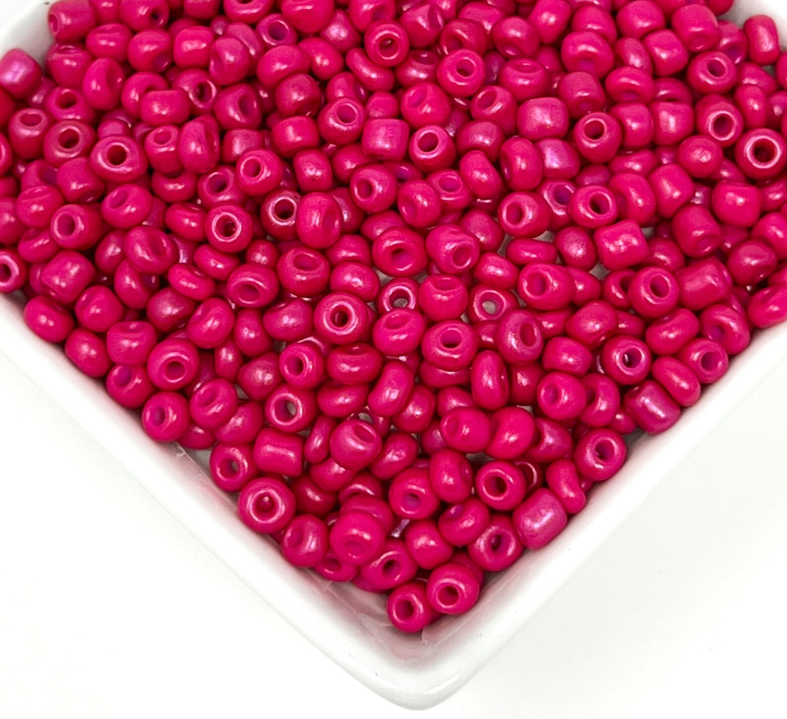Fuchsia Glass Seed Beads, Opaque Beads, Round, 4-5mm, Hole: 1-3mm ...