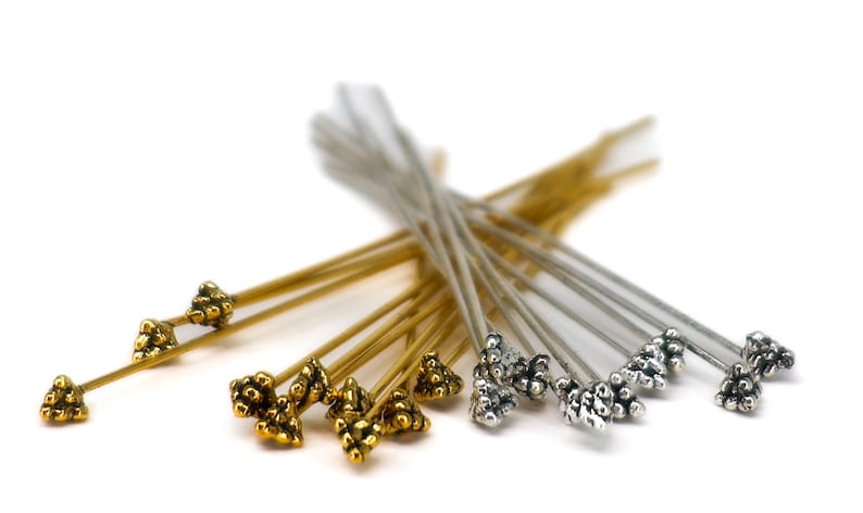 Antique Fancy Pins, Decorative Head Pins, Vintage Style Jewelry ...