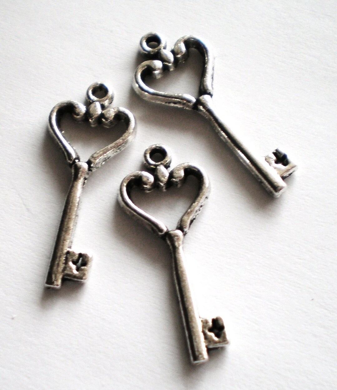 10 Key Charms SHK Heart Silver Metal 26mm 11mm - Etsy