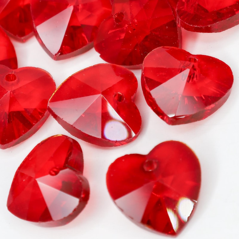Red Crystal Heart - Etsy