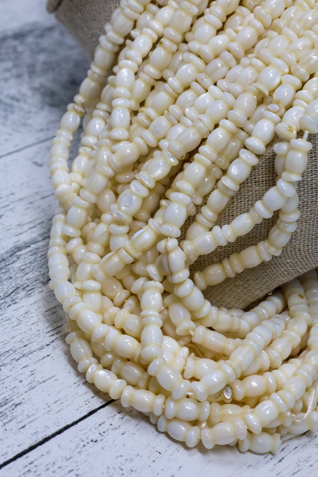 Shaped Shell Tube Beads, Natural Shell Beads, Shell Spacer Beads, Qty ...