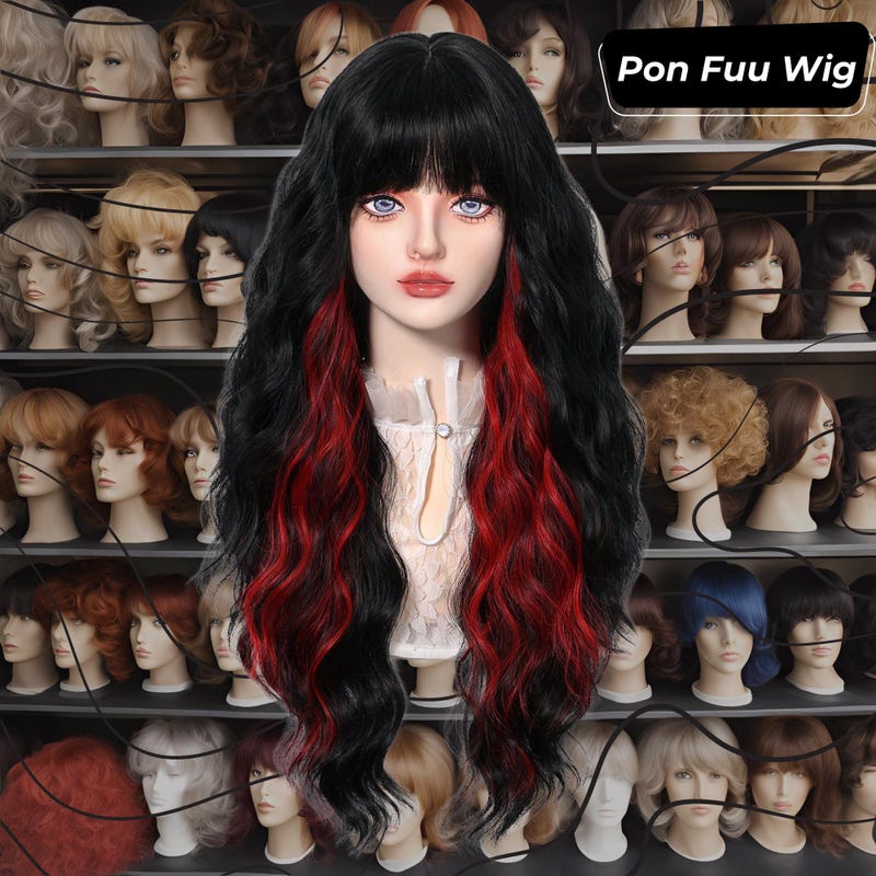 Black Hair Anime Wig - Etsy