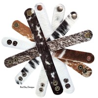 Cowhide Bracelet Cowhide Cuff Leather Skin on Cuff Bracelet Western ...