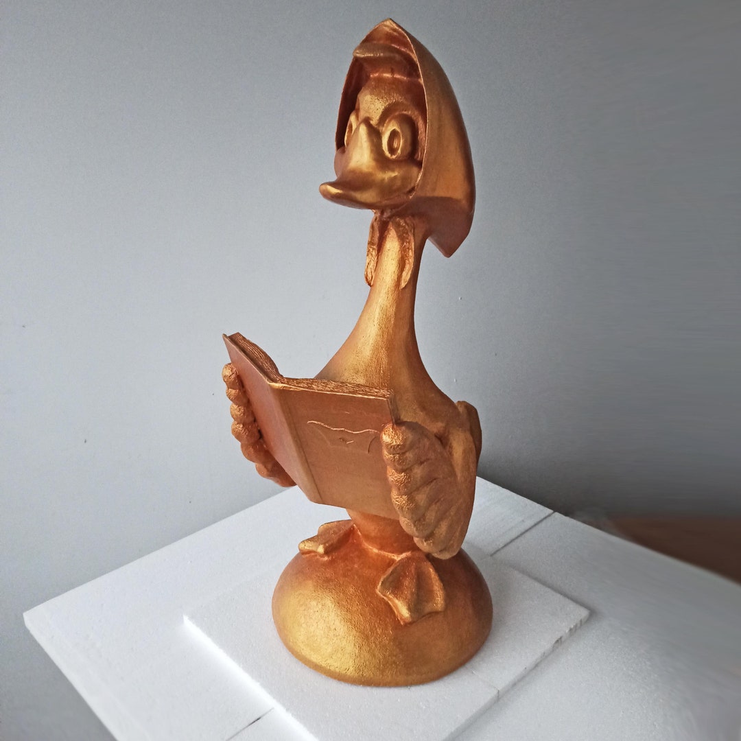 Giant Golden Goose Sculpture With Book – Detailed Art Piece for ...