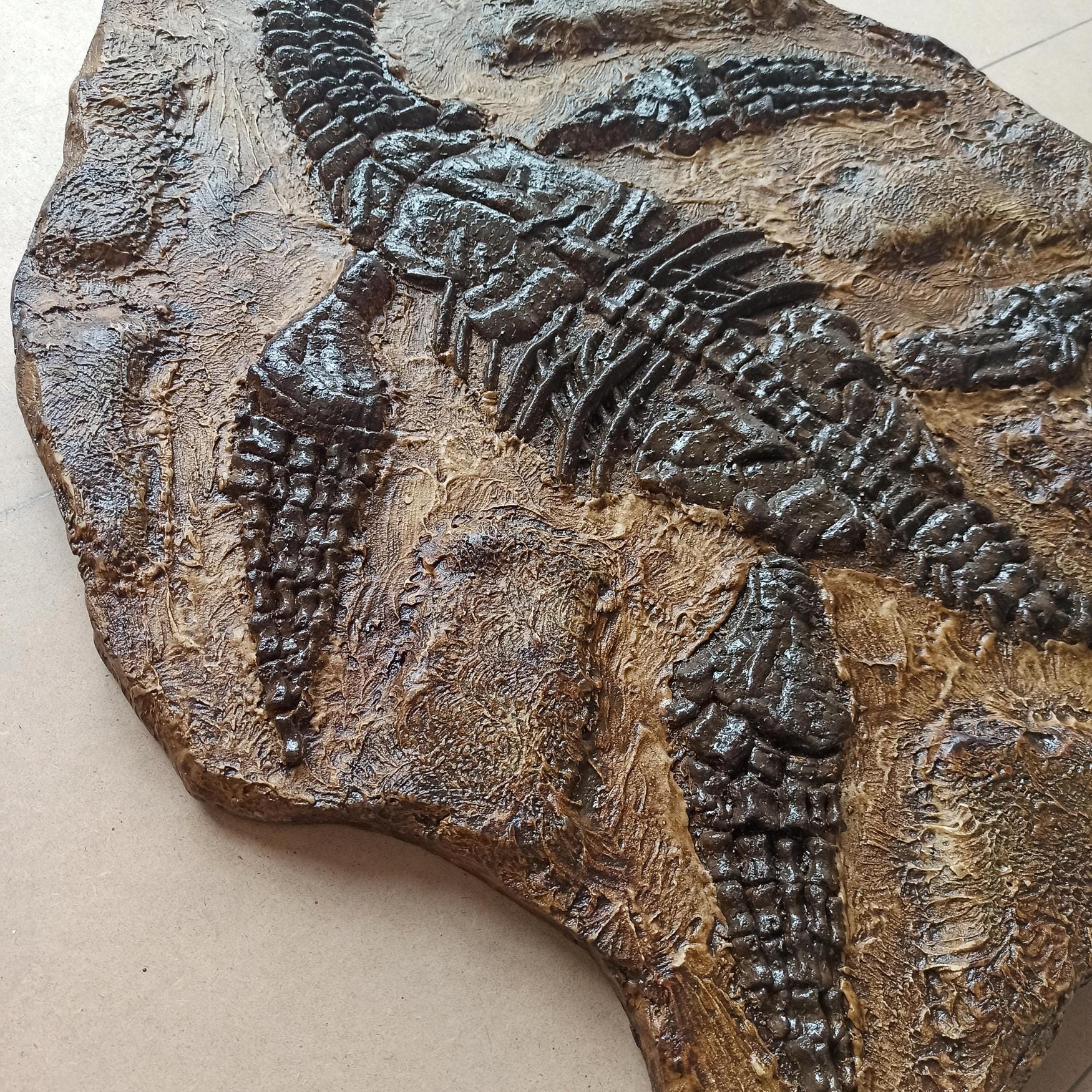 Mauriciosaurus Fossil Skeleton Replica: Giant Plesiosaur 90x80 Cm ...