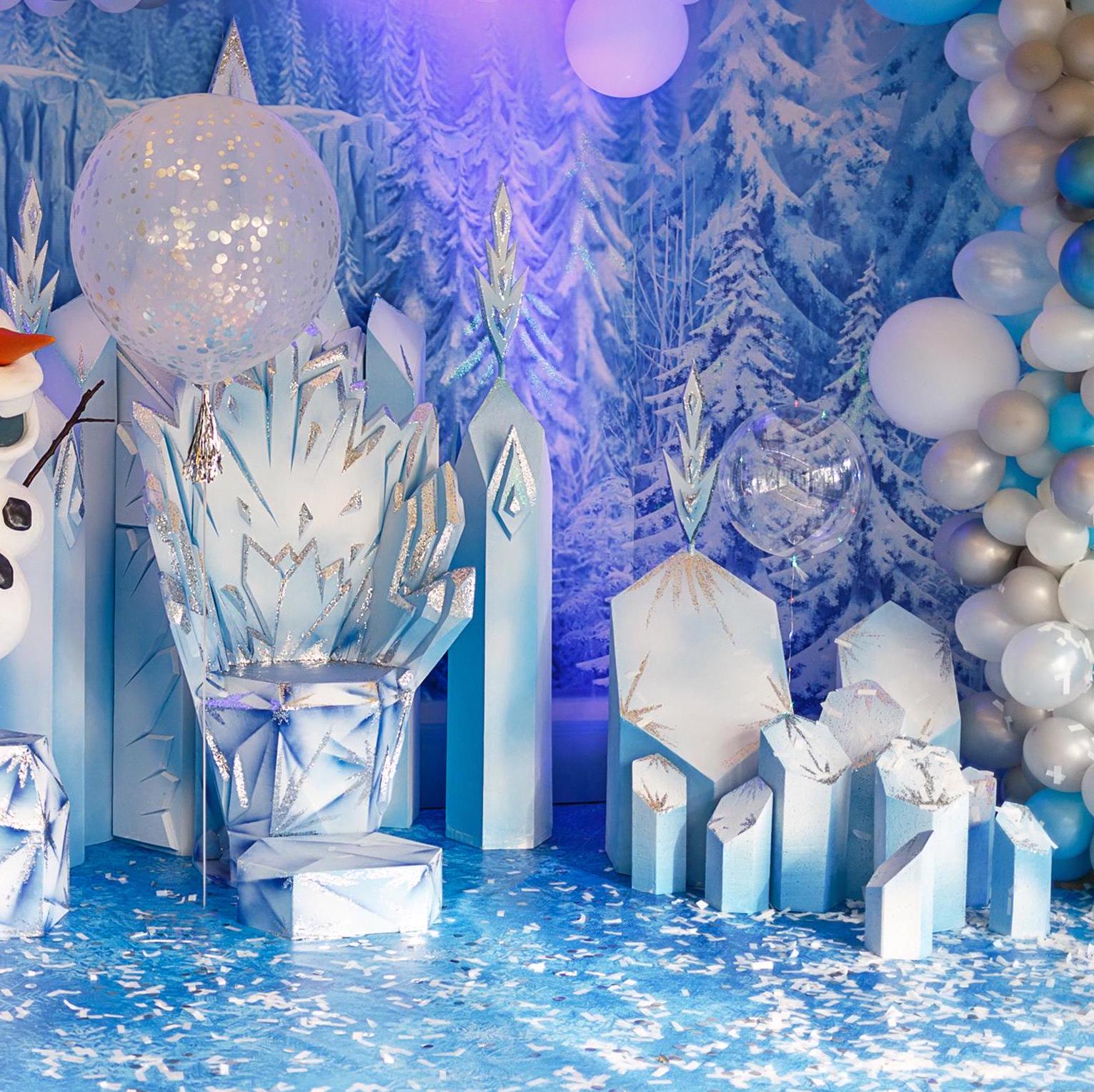 5.7 FT Winter Ice Throne – Santa Claus Chair With Crystals Set ...