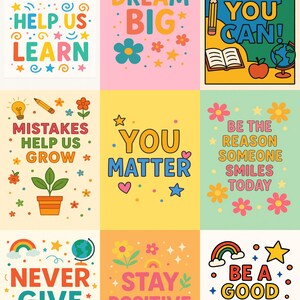 Motivational Classroom Posters: Growth Mindset, Affirmations (PDF ...