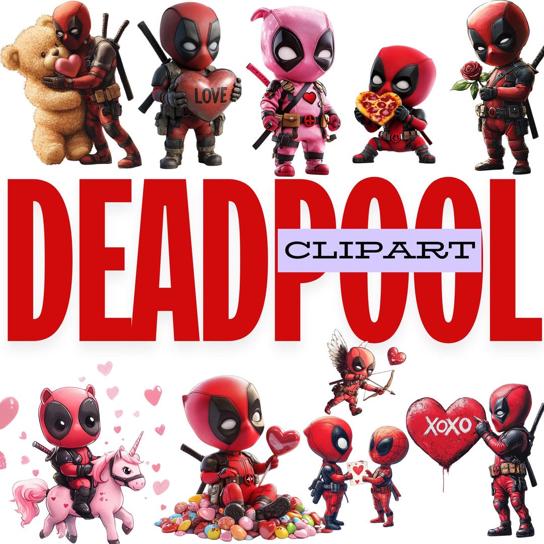 Deadpool Valentine Clipart,cute Baby Deadpool Png,romantic & Funny ...