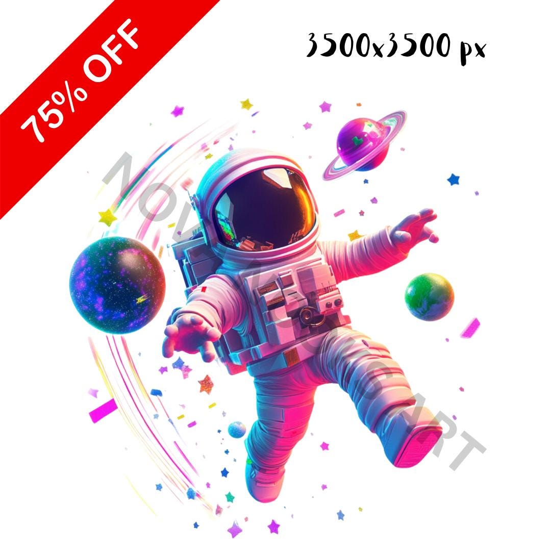Astronaut PNG Clipart Bundle, Space Clipart, Astronauts Set, Little ...