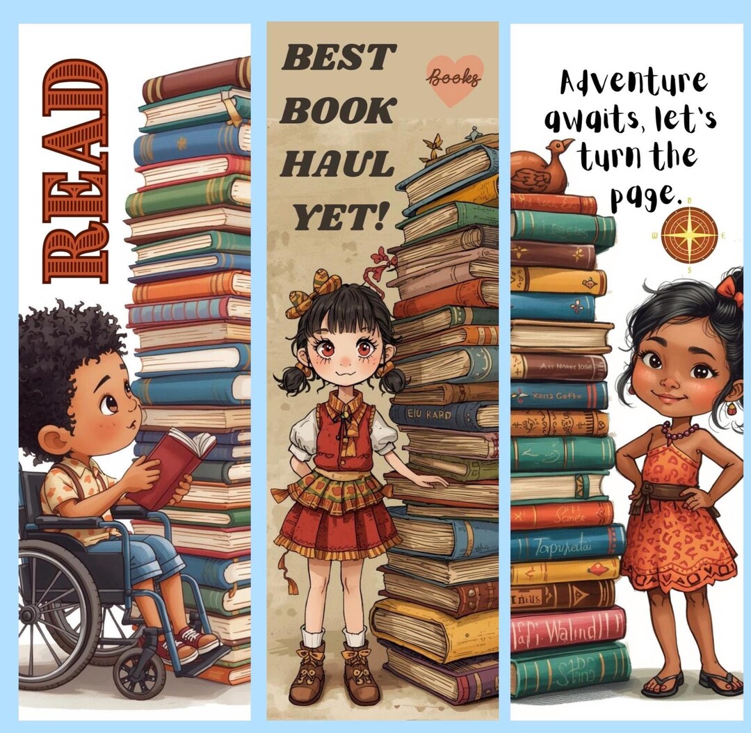 Book Kids Bookmarks: Collection One - Set of 10 Printable Bookmarks ...