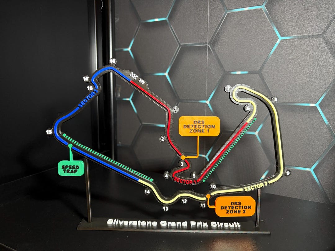 Silverstone Grand Prix Display Stand - F1 Circuit With Zone - Etsy