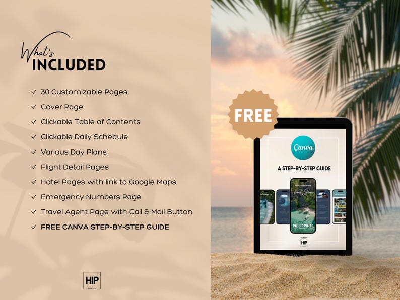 Travel Details Template | Make Your Own Travel Guide - Etsy