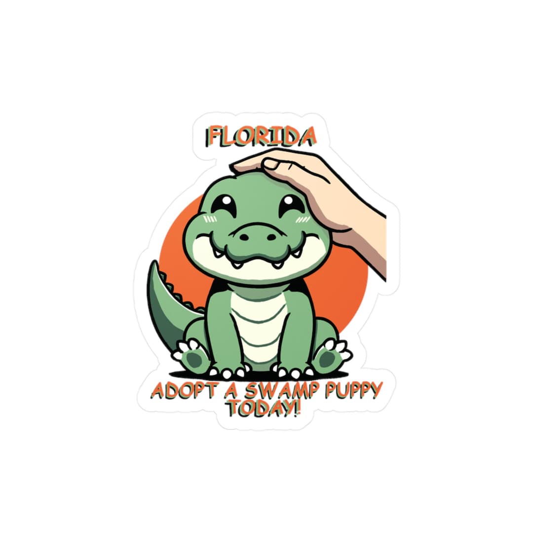 Cute Florida Swamp Puppy Decal-adopt a Swamp Puppy Vinyl Sticker for ...