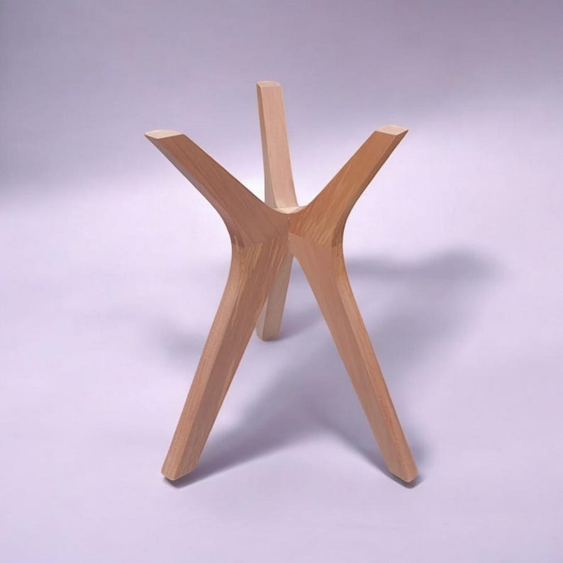 Oak Wood Round Table Leg Round Table Base, Round Table, Table Base ...