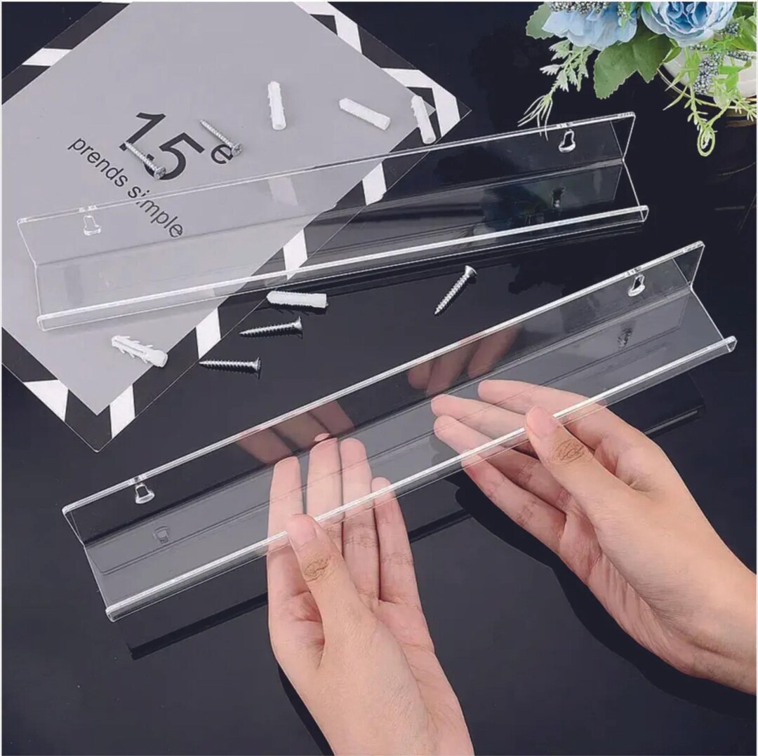 2 Pieces, Ultra Clear Acrylic Shelf, Acrylic Corner Shelf, Acrylic ...