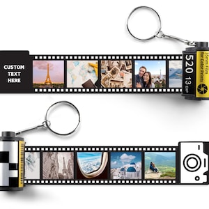 10 Personalized Photos Film Roll Keychain, Custom Photo Film Roll ...