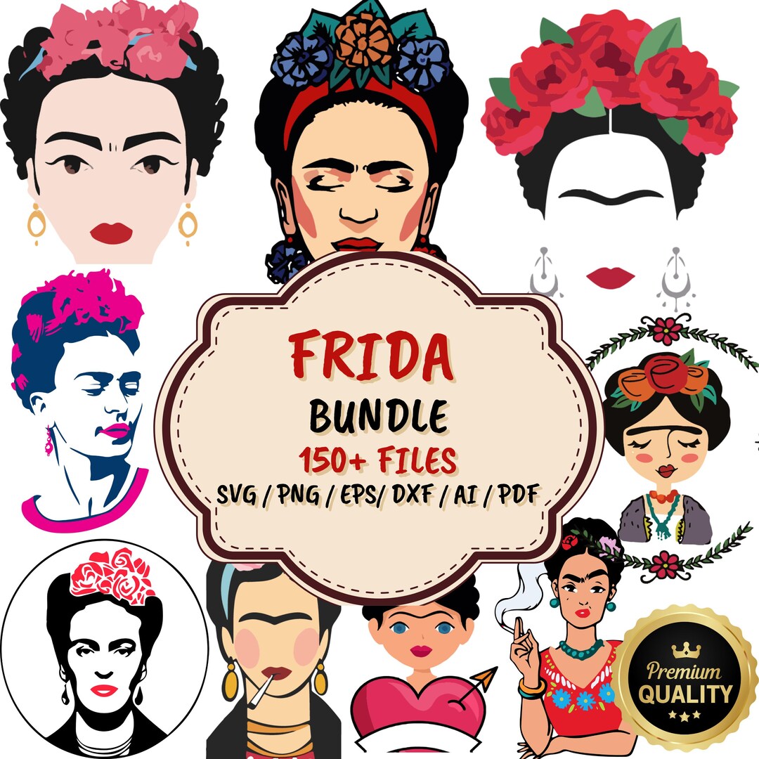 Frida Kahlo SVG Bundle – Cricut Compatible Files, Instant Download ...