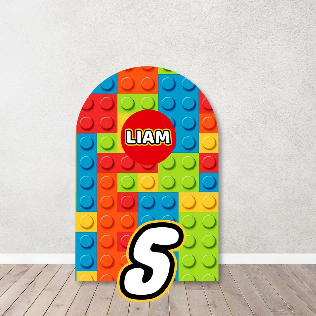 Party Backdrops, Background in Foam Board, Building Brick Decorations ...